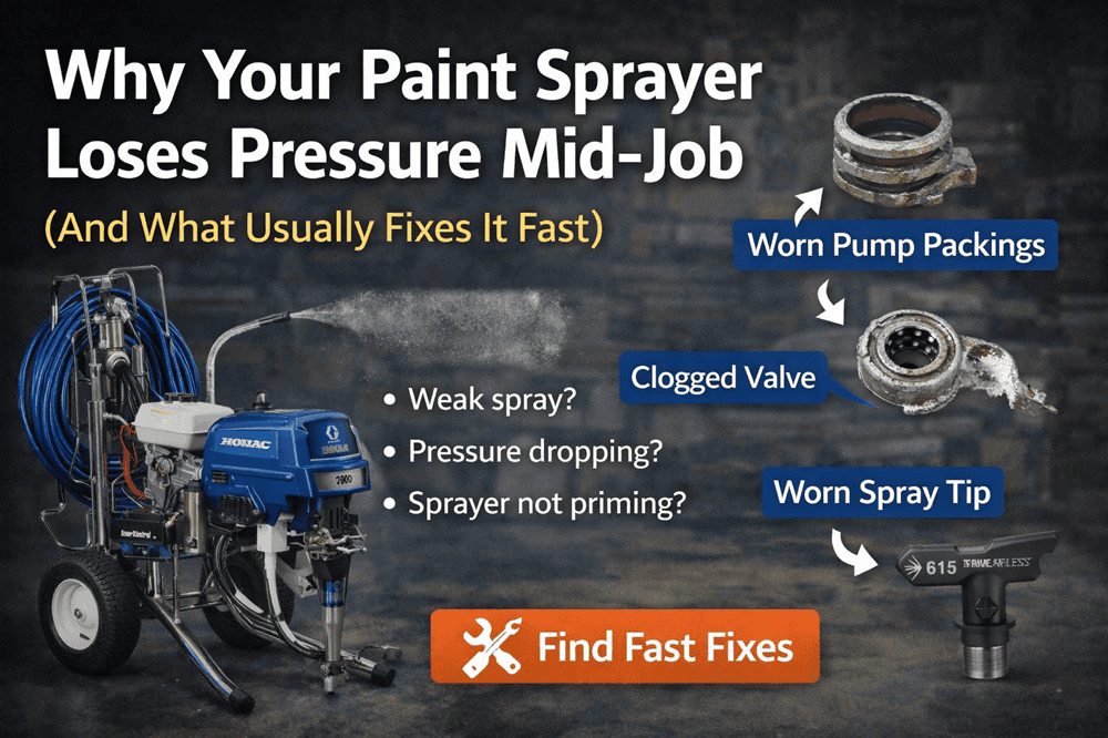 Why Your Paint Sprayer Loses Pressure Mid-Job (And What Usually Fixes ...